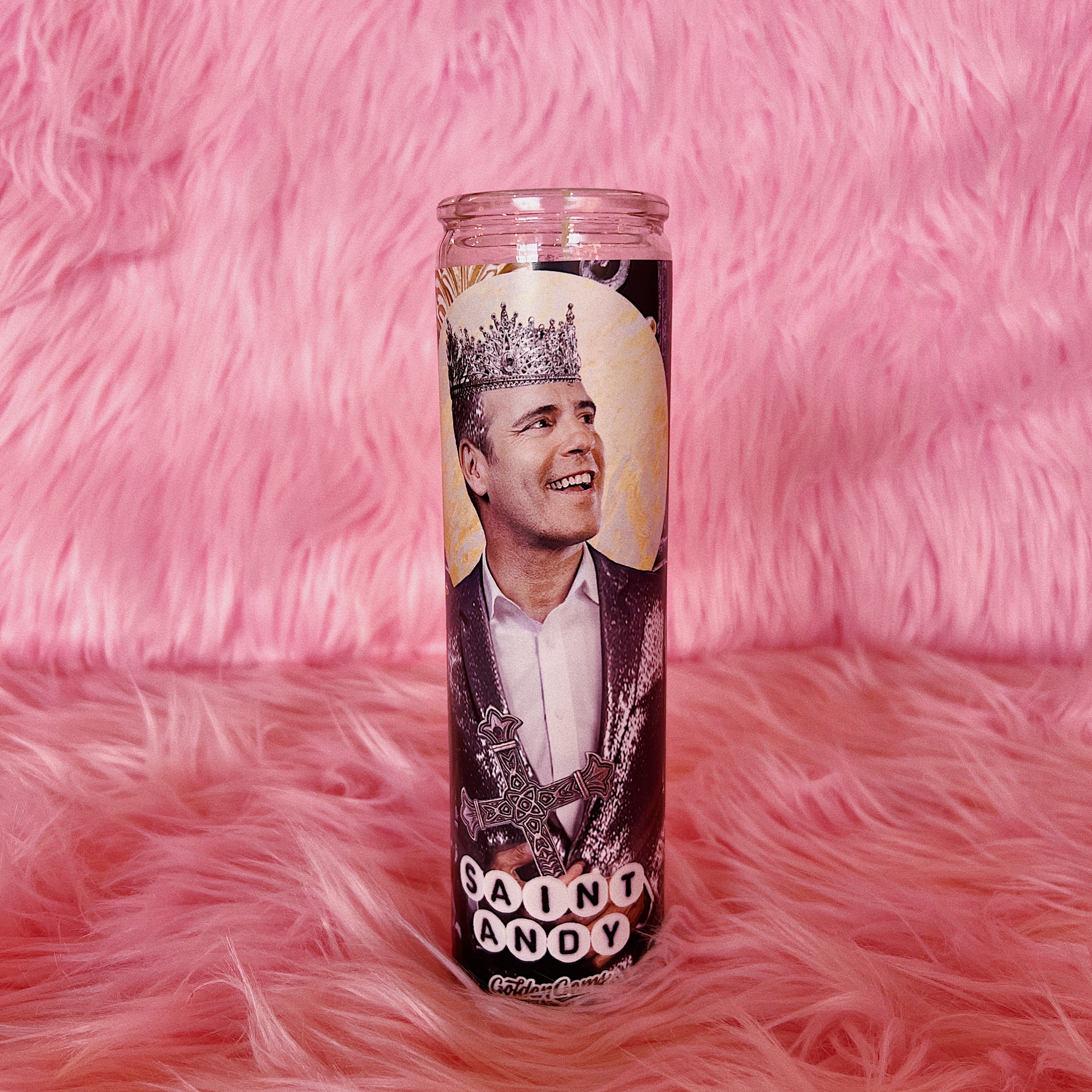Saint Andy Prayer Candle – Golden Gems