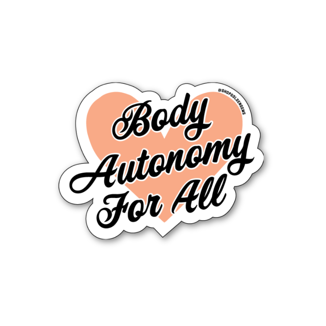 Body Autonomy Heart Sticker – Golden Gems